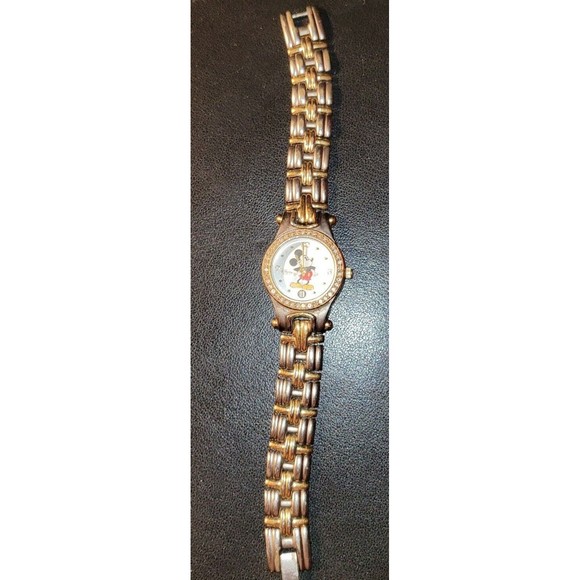 Disney | Accessories | Disney Time Works 858273 Goldsilver Mickey Mouse ...